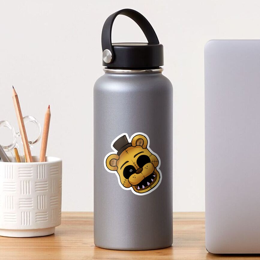 "Golden Freddy Sticker" Sticker by InkyBlackKnight | Redbubble
