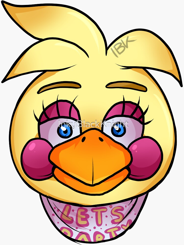 "Toy Chica Sticker" Sticker for Sale by InkyBlackKnight | Redbubble