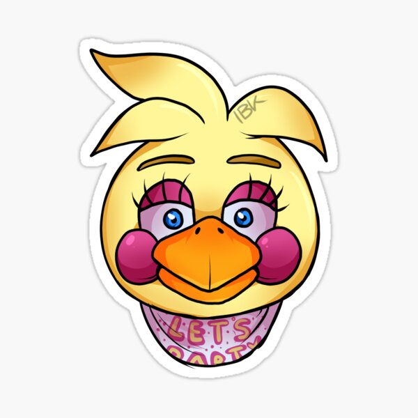 "Toy Chica Sticker" Sticker for Sale by InkyBlackKnight | Redbubble