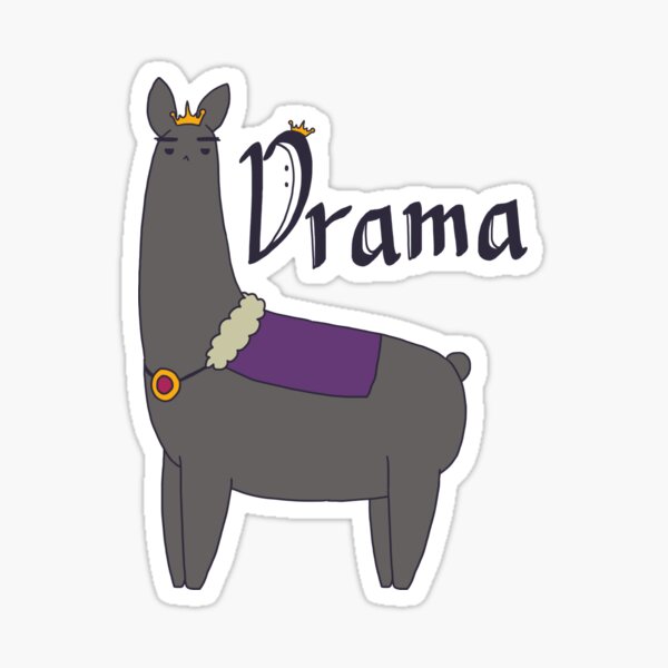 "Drama Llama" Sticker by zerojigoku | Redbubble