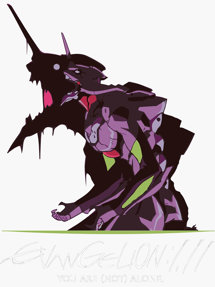 "EVA 01 - Evangelion T-shirt / Phone case / Laptop skin 2" Sticker for ...