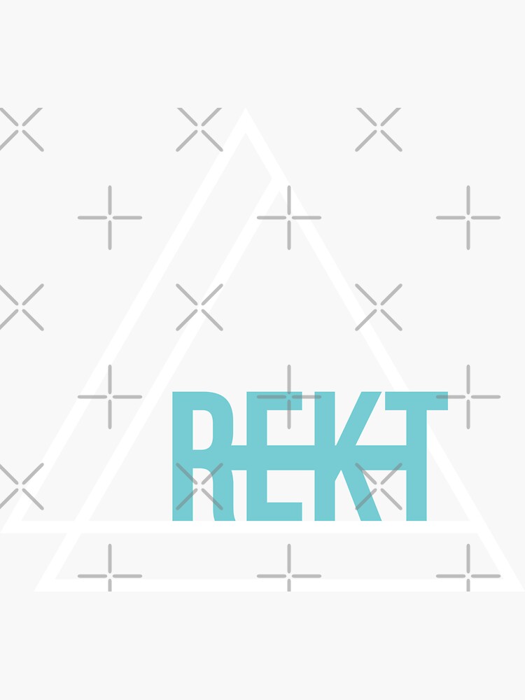 "GET REKT TRIANGLE" Sticker for Sale by brycesnyder | Redbubble