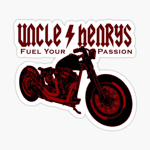 Bobber Motorcycle Fuel Your Passion In Red Sticker For Sale By