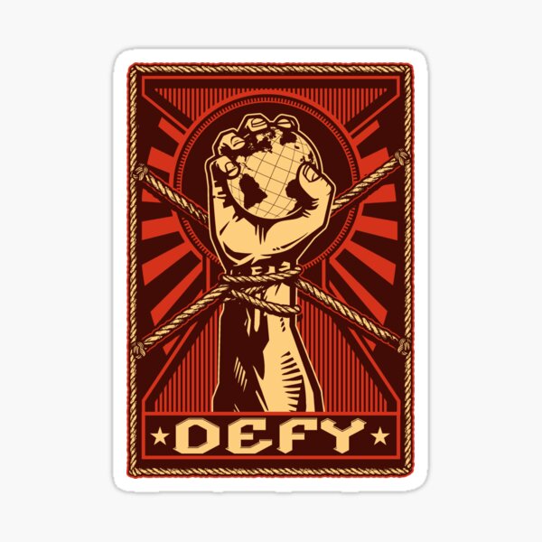 "Defy" Sticker for Sale by EsotericExposal | Redbubble