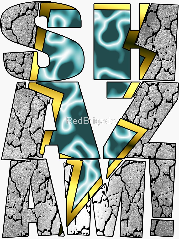 "Shazam! Lightning strike" Sticker by RedBrigade | Redbubble