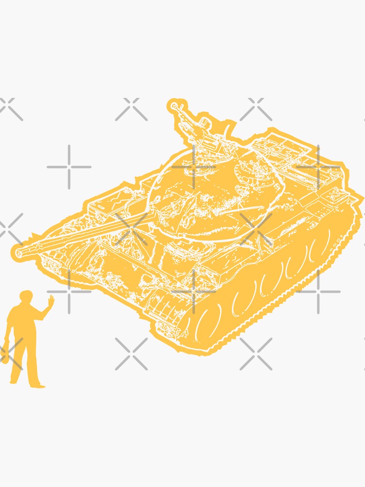 "Tank Man" Sticker for Sale by LibertyManiacs | Redbubble