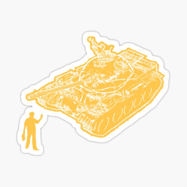 "Tank Man" Sticker for Sale by LibertyManiacs | Redbubble