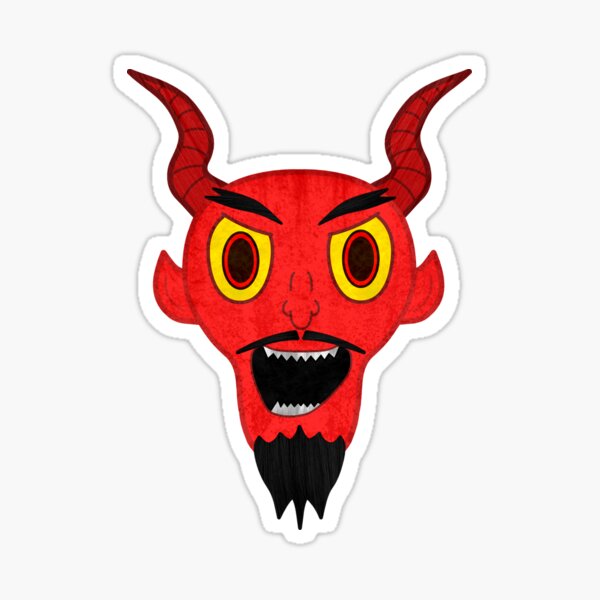 "Devil Face" Sticker by GrimDork | Redbubble