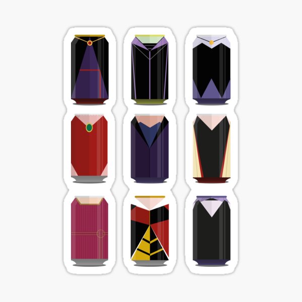 "Evil Soda Cans - Female Villains Edition" Sticker for Sale by ...
