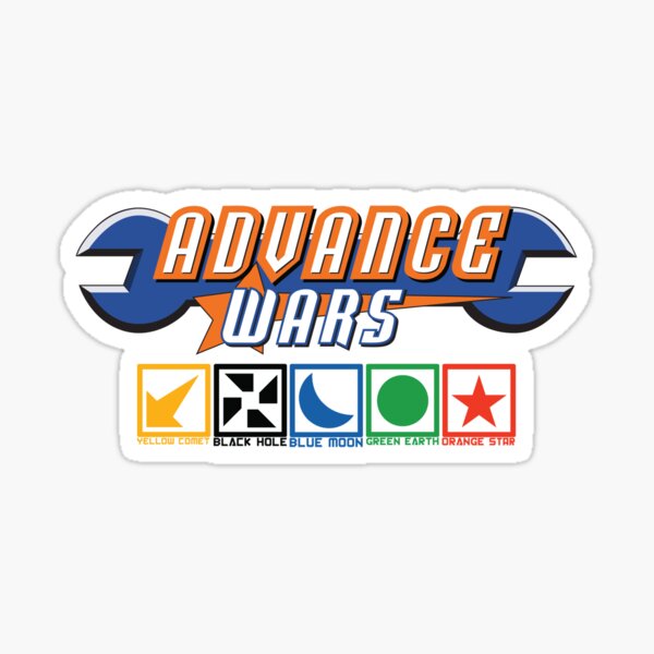 "Advance Wars Logo with Factions" Sticker by benenor90 | Redbubble