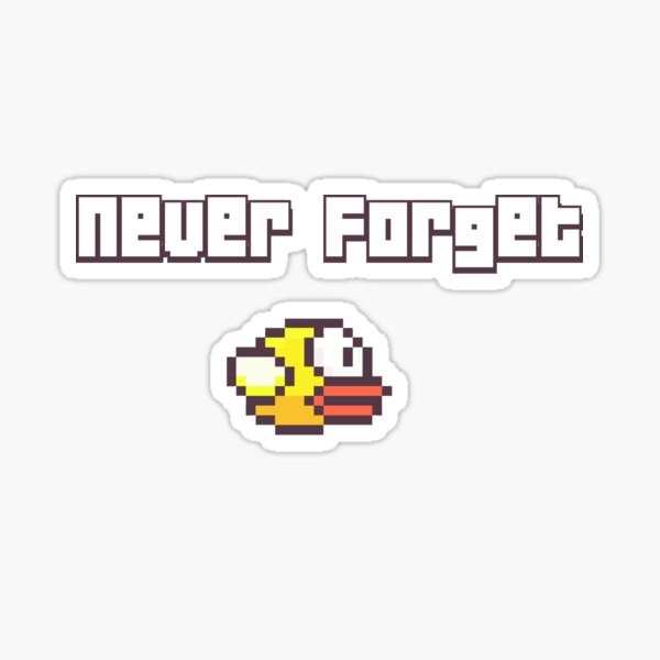 "Never Forget Flappy Bird 1" Sticker by revnandi | Redbubble