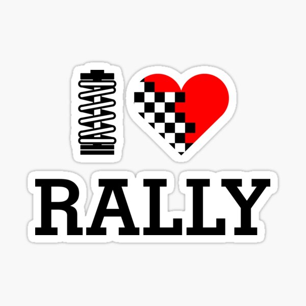 "I Love RALLY (1)" Sticker for Sale by PlanDesigner | Redbubble
