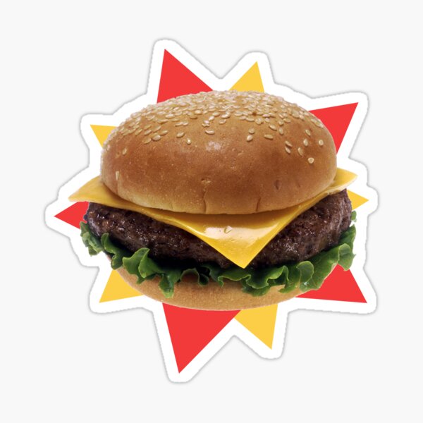 "Cheese Burger" Sticker by cornelljacob | Redbubble
