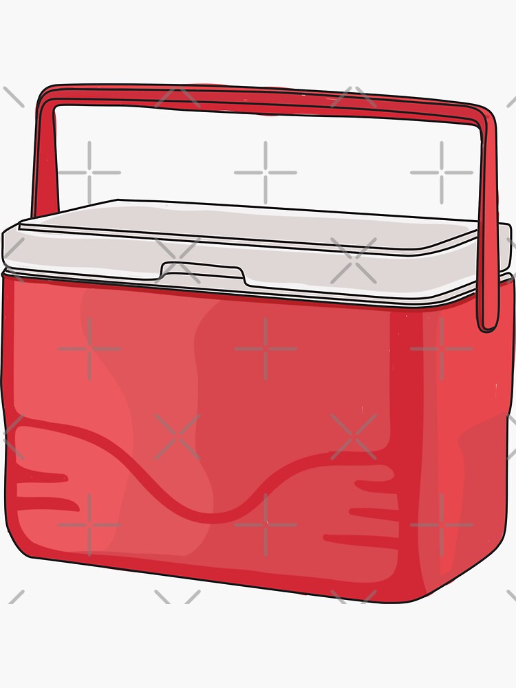 "red cooler" Sticker by TswizzleEG | Redbubble