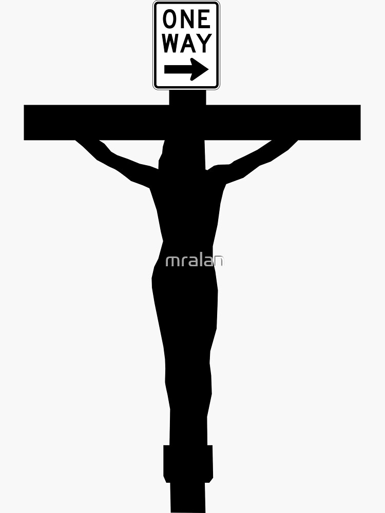 "One Way Jesus" Sticker for Sale by mralan | Redbubble