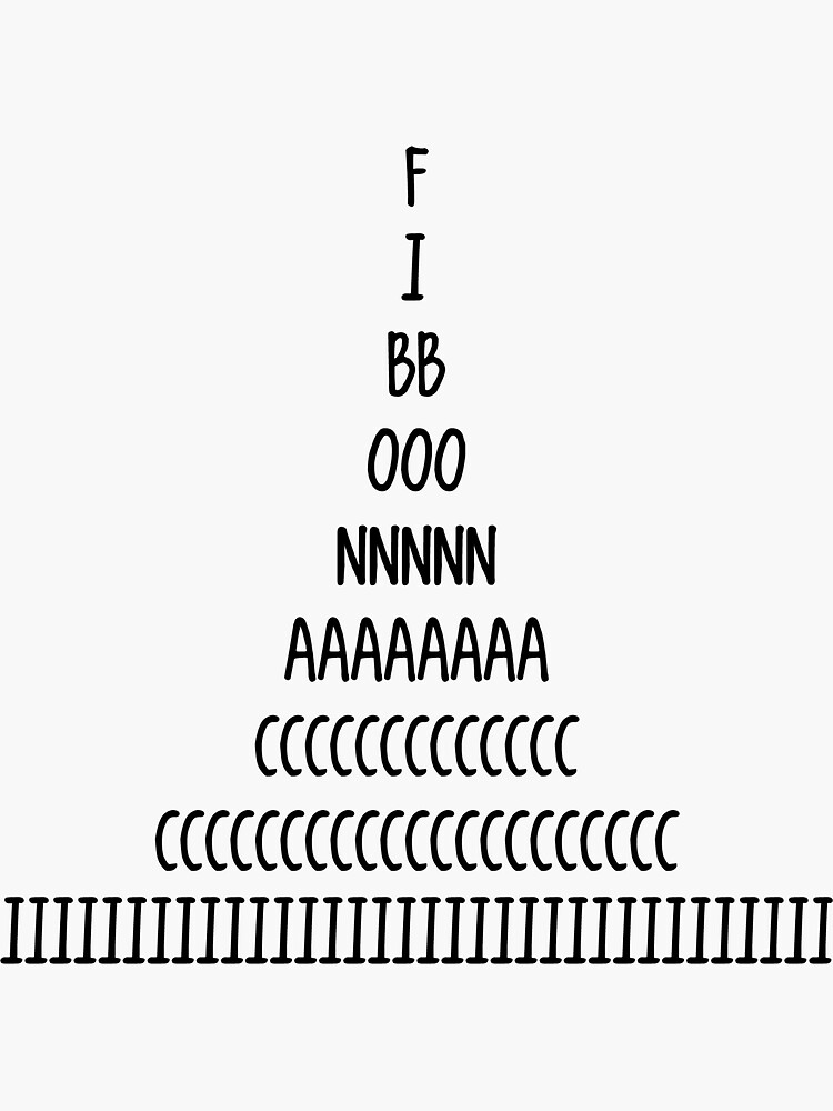 "Fibonacci Sequence" Sticker by TheShirtYurt | Redbubble