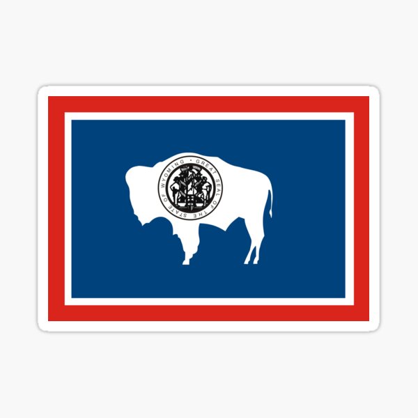 "Wyoming Flag" Sticker for Sale by tony4urban | Redbubble