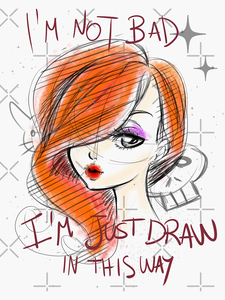 "Jessica Rabbit Draw" Sticker by NanaNera | Redbubble
