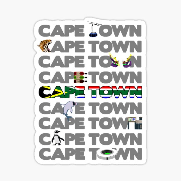 "Cape Town, Cape Town, Cape Town" Sticker for Sale by MrTWilson | Redbubble