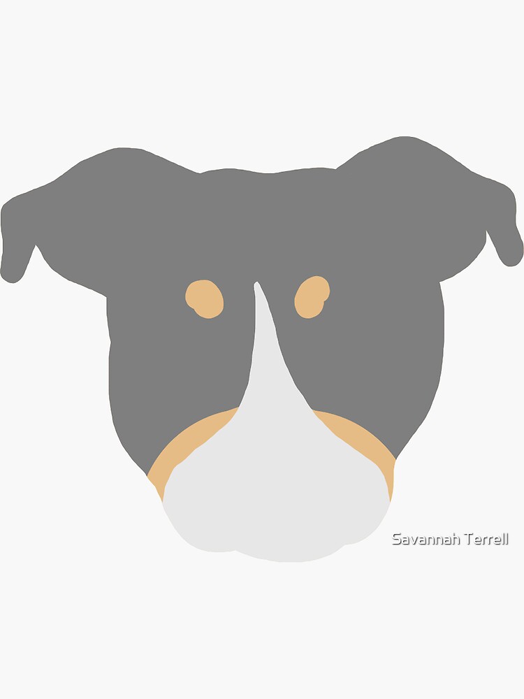 "Tricolor Pittie" Sticker by ShelterStaffie | Redbubble