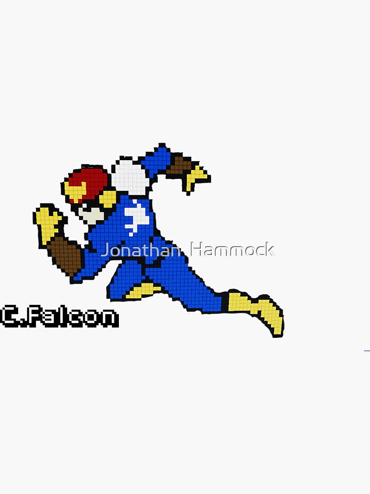 "Pixel Falcon" Sticker for Sale by Jhammock1988 | Redbubble