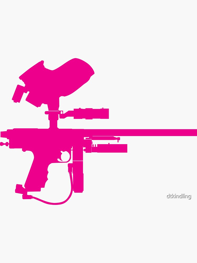 "Pink Paintball Marker" Sticker for Sale by dtkindling | Redbubble
