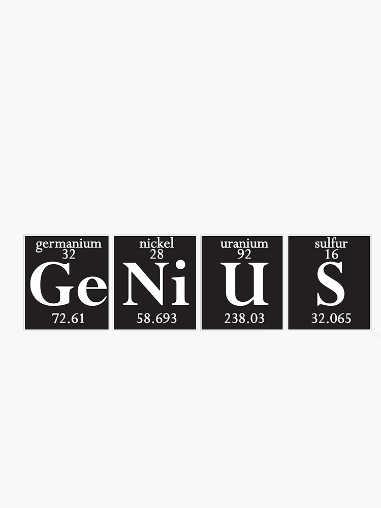 "Genius" Sticker for Sale by filfilip | Redbubble
