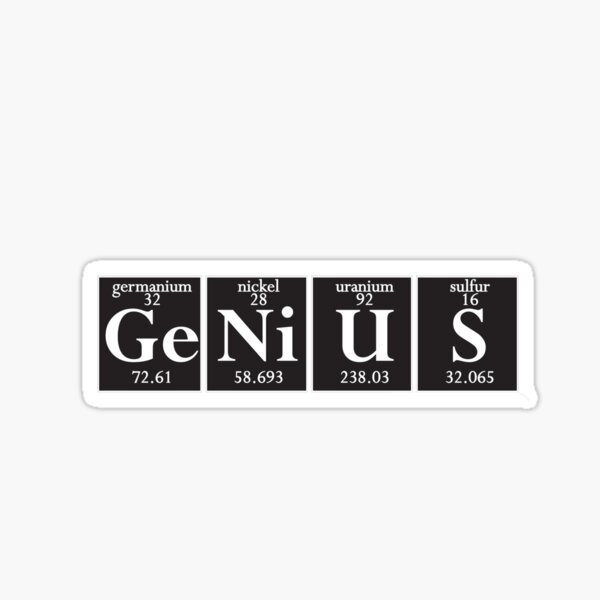 "Genius" Sticker for Sale by filfilip | Redbubble