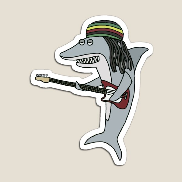 "Reggae shark" Magnet for Sale by dominikt | Redbubble