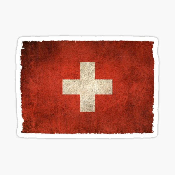 "Old and Worn Distressed Vintage Flag of Switzerland" Sticker for Sale ...