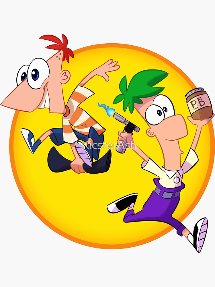 "Phineas N Ferb - Circle" Sticker for Sale by KicsterAsh | Redbubble