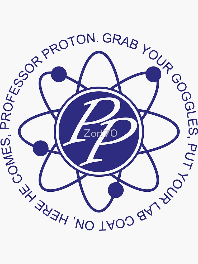"Professor Proton" Sticker for Sale by Zort70 | Redbubble