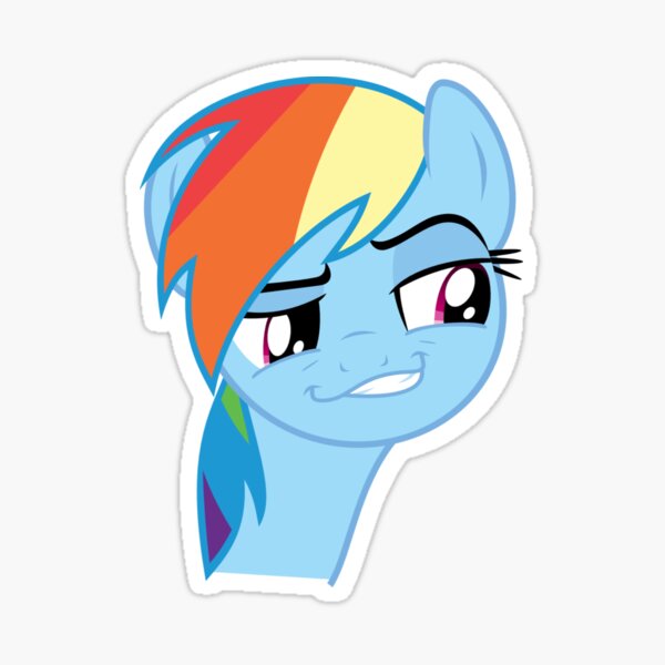 "Rainbow Smirk" Sticker by MyLittleLindsay | Redbubble
