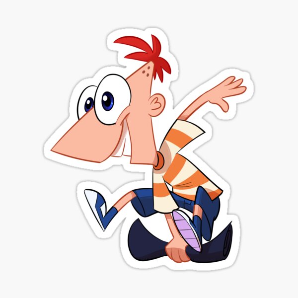 "PnF - Phineas" Sticker for Sale by KicsterAsh | Redbubble
