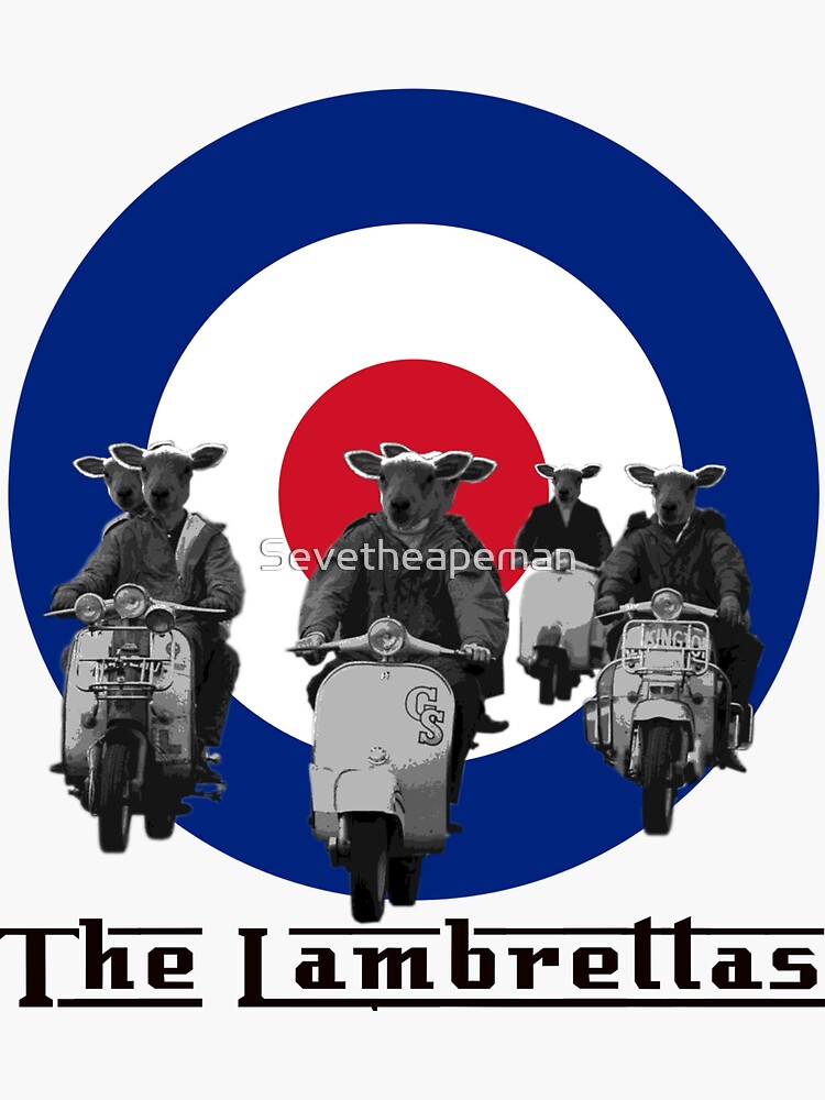 "Funny retro Scooter" Sticker by Sevetheapeman | Redbubble