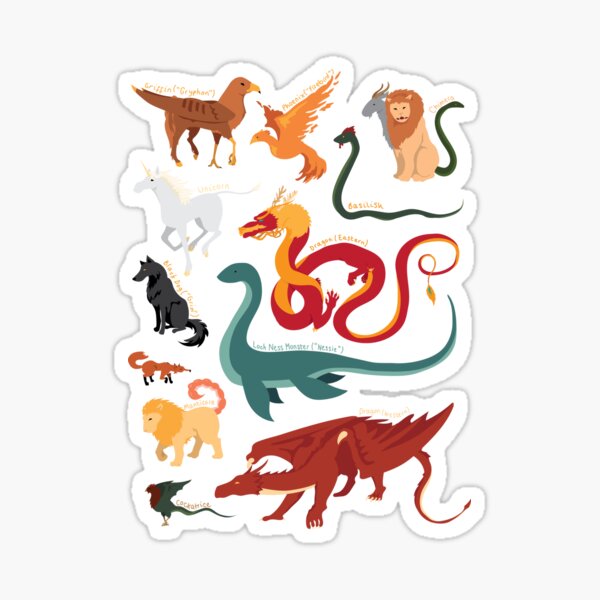 "Myths and Monsters" Sticker by Shadowmere | Redbubble