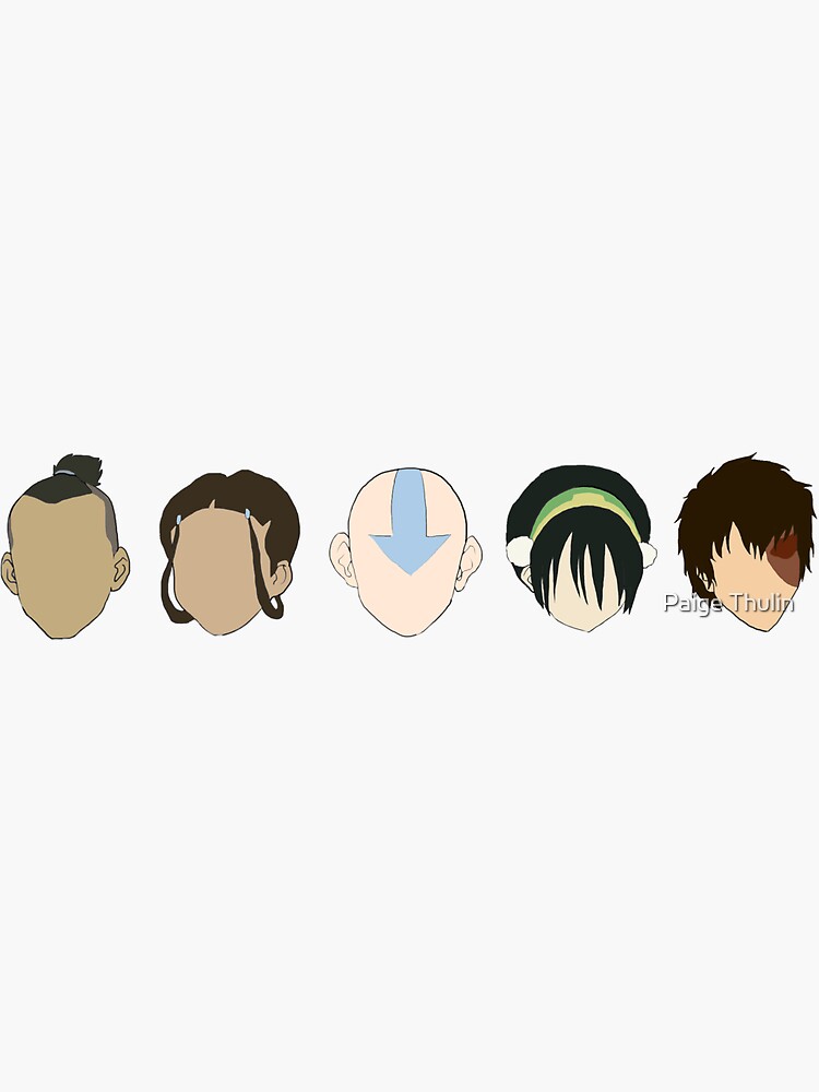 "Team Avatar graphic heads" Sticker for Sale by pthulin | Redbubble