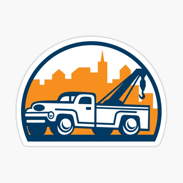 "Vintage Tow Truck Wrecker Retro" Sticker by patrimonio | Redbubble
