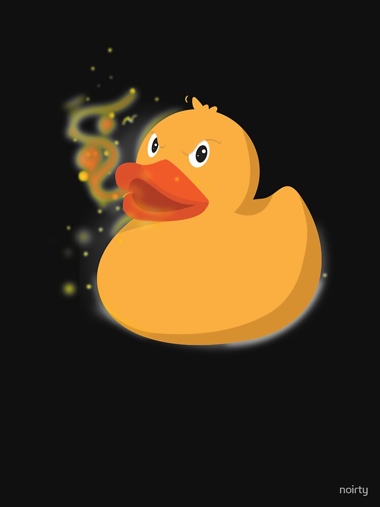 "Fire Breathing Rubber Ducky Print - Funny Smoking Duck Tee" T-shirt ...