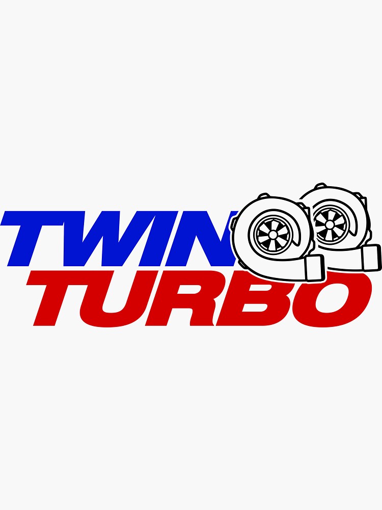 "TWIN TURBO (6)" Sticker for Sale by PlanDesigner | Redbubble