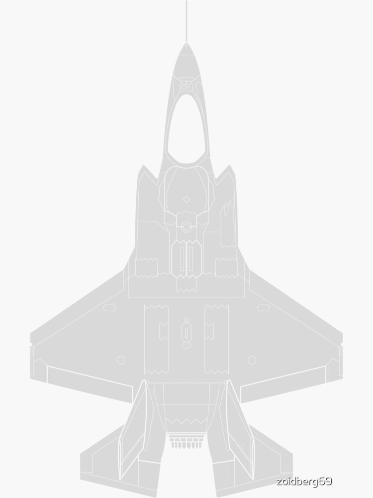 "Lockheed F-35B Lightning II (Light)" Sticker by zoidberg69 | Redbubble