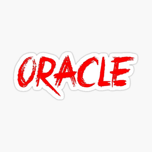 "Oracle Text Red" Sticker for Sale by LanzaManza | Redbubble