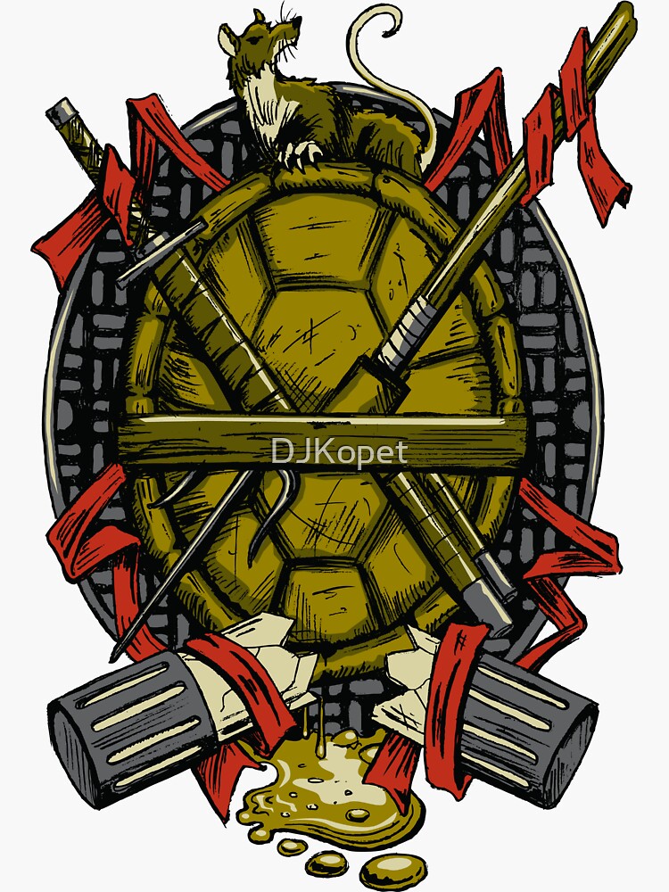 "Turtle Family Crest" Sticker for Sale by DJKopet | Redbubble