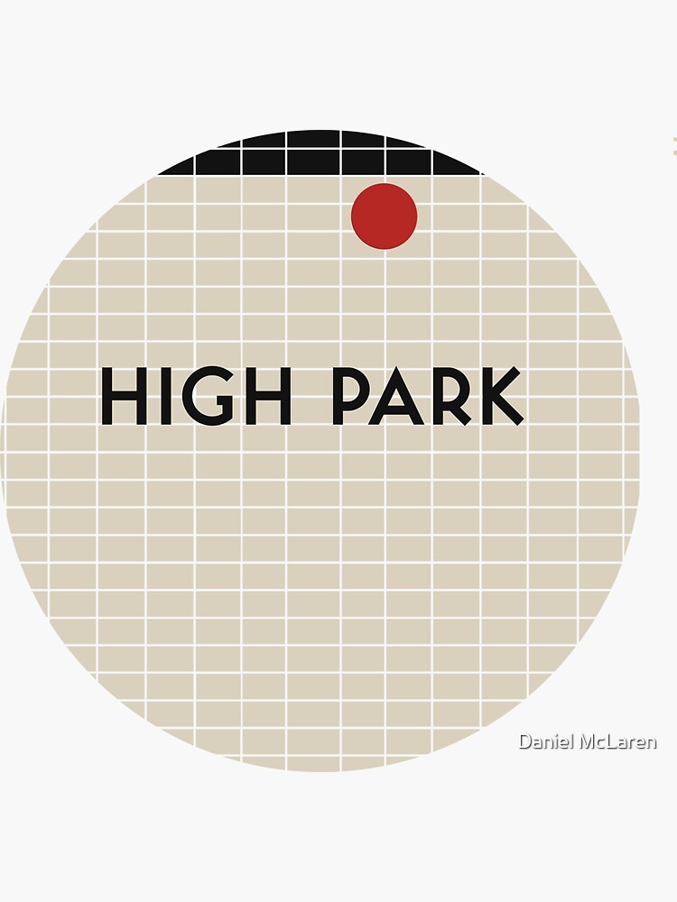 "HIGH PARK Subway Station" Sticker by theNewMessiah | Redbubble