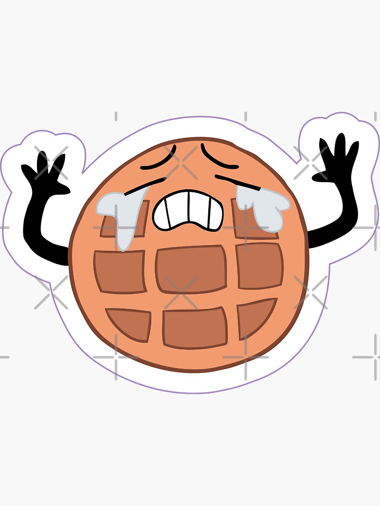 "Sad Waffle" Sticker for Sale by IamSare | Redbubble