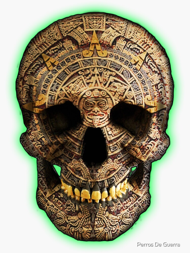"Mayan Skull" Sticker by Ruben1234 | Redbubble