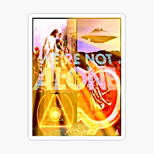 "we,re not alone" Sticker for Sale by DMEIERS | Redbubble