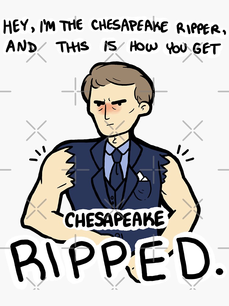 "The Chesapeake Ripper" Sticker by geothebio | Redbubble