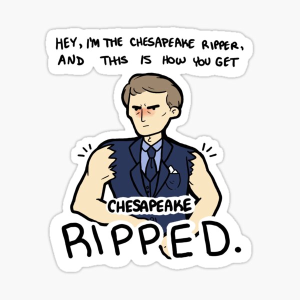 "The Chesapeake Ripper" Sticker by geothebio | Redbubble