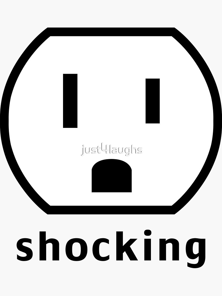 "Shocking" Sticker for Sale by just4laughs | Redbubble